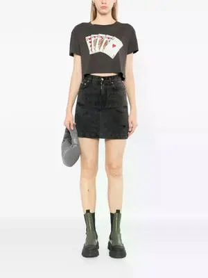 MELT Graphic-print Cropped T-shirt