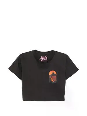 MELT Graphic-print Cropped T-shirt