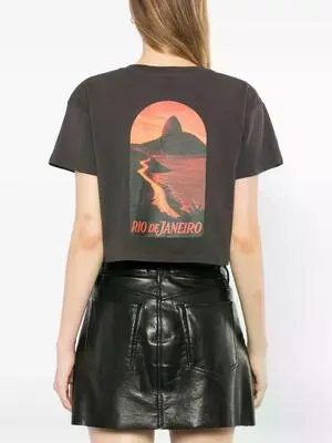 MELT Graphic-print Cropped T-shirt