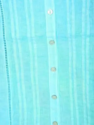 120% Lino Pintuck Detail Sleeveless Top - Blue