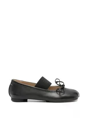 MAISON MARGIELA Leather Ballet Flats With Bow Detail