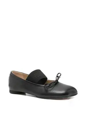 MAISON MARGIELA Leather Ballet Flats With Bow Detail