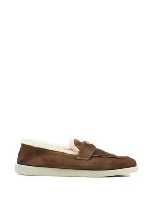 Prada Shearling-trim Loafers