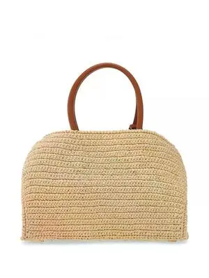 FERRAGAMO Hug Woven-raffia Tote Bag
