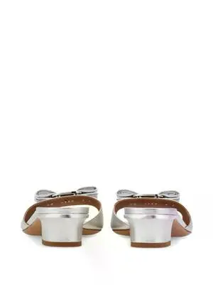 FERRAGAMO Vara Bow Slides - Silver