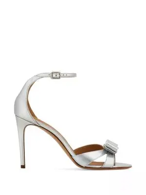 Ferragamo Silver Tone Sandals For Women