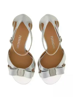 FERRAGAMO Nappa Leather Vara Bow Stiletto Sandals