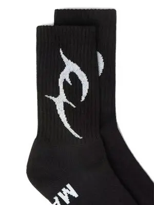THUG CLUB Intarsia Knit Logo Socks