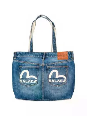 PALACE Evisu X Logo-print Denim Tote Bag