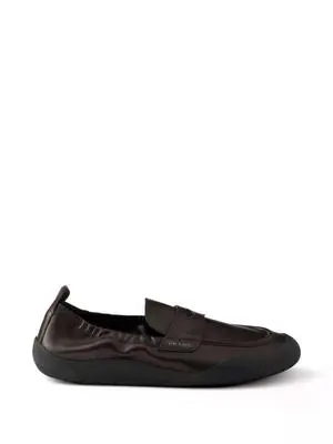 Prada Speedrock Leather Loafers - Brown