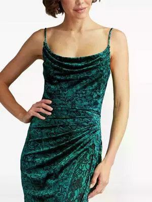 Tadashi Shoji Juneau Snakeskin Midi Dress