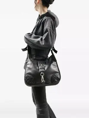 Prada Embellished Leather Shoulder Bag