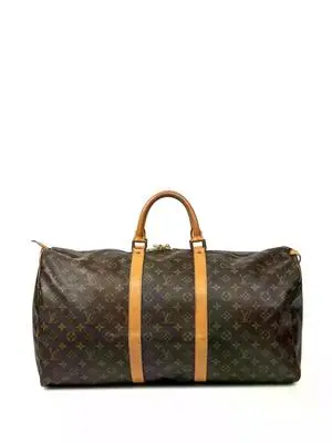 LOUIS VUITTON Monogram Keepall Holdall Bag - Brown