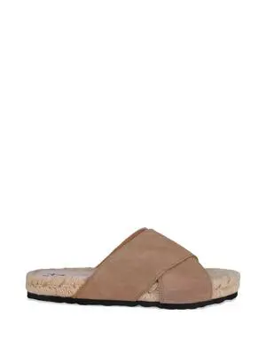 Manebí Crossover Strap Suede Sandals