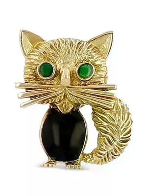 Van Cleef & Arpels 18k Yellow Cat Brooch - Gold