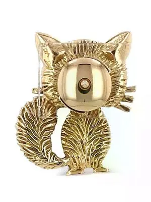 Van Cleef & Arpels 18k Yellow Cat Brooch