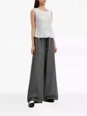 TOUT A COUP Tout À Coup Vertical Stripe Seersucker Trousers