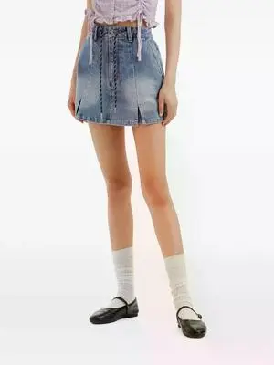 B+AB Drawstring-waist Faded Shorts