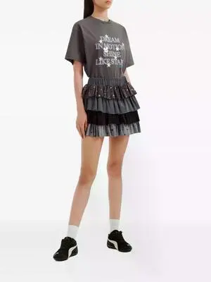 Mini Cream Pull On Skirts For Women