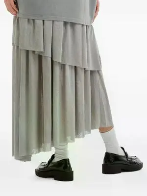 B+AB Tiered Asymmetric Midi Skirt