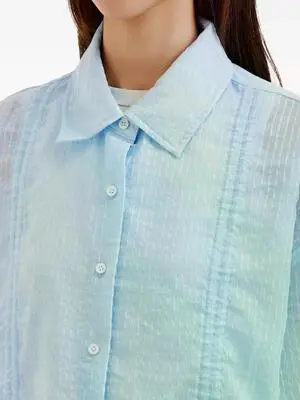 B+AB Spread Collar Shirt And Mini Skirt Set With Ruched Detailing