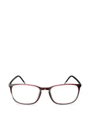 SILHOUETTE Spx Illusion Rectangle-frame Glasses - Red