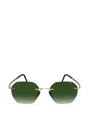 SILHOUETTE Rimless Geometric Sunglasses - Gold