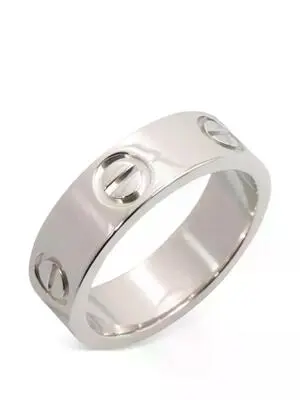 Cartier 18k White Gold Love Motif Screw Detail Ring