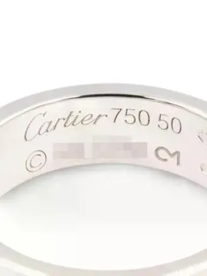 Cartier 18k White Gold Love Motif Screw Detail Ring