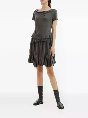 TOUT A COUP Lace-trim Ruffled Mini Dress