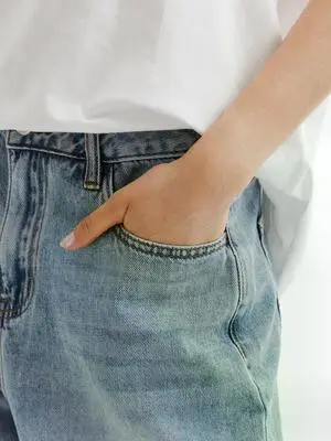 TOUT A COUP Distressed Raw-cut Denim Shorts