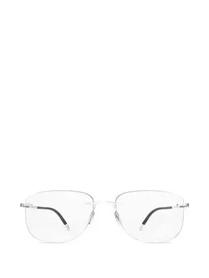 SILHOUETTE Square Frame Eyeglasses - Silver