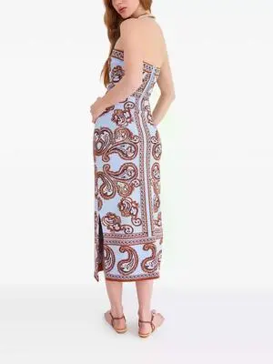 Cara Cara Strapless Paisley Print Midi Dress