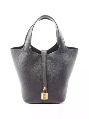 Hermès Taurillon Clemence Leather Picotin Lock Tote Bag - Black
