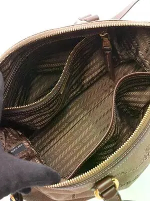 Prada Jacquard Handbag - Neutrals