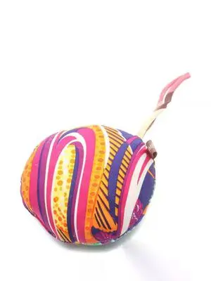 Hermès Silk Graphic Print Bag Charm - Orange