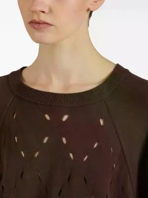SLOWEAR Diamond Pattern Cotton Sweater