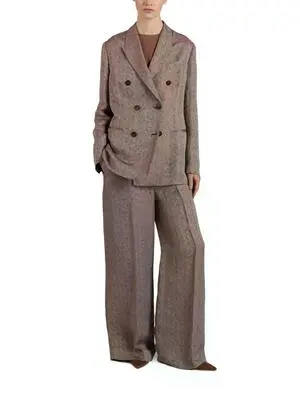 SLOWEAR Herringbone-weave Regular-fit Trousers