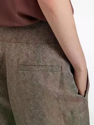 SLOWEAR Herringbone-weave Regular-fit Trousers