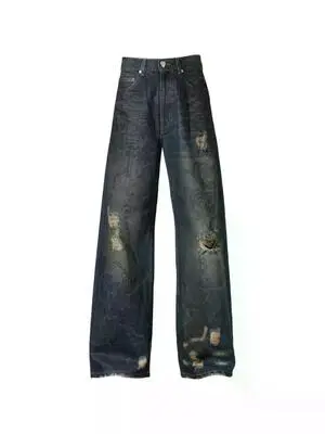 SEX&JEANS Distressed Effect Wide Leg Jeans