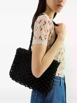 JIL SANDER Crochet-effect Shoulder Bag
