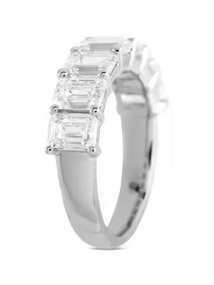 LB EXCLUSIVE Emerald-cut Diamond Ring In 18k White Gold - Silver