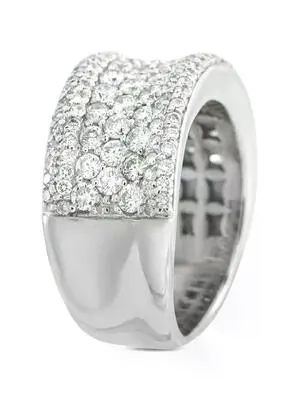 LB EXCLUSIVE Diamond Band Ring In 14k White Gold