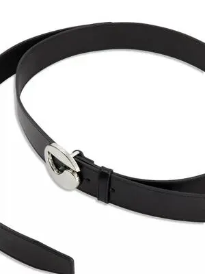 Coperni Infinity Logo-buckle Leather Belt - Black