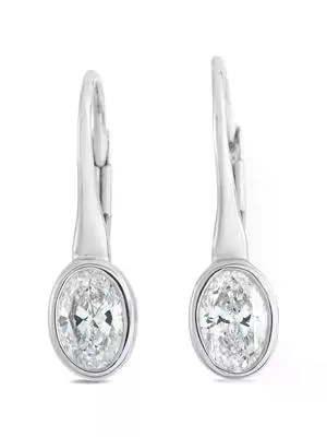 LB EXCLUSIVE 18k White Gold Diamond Drop Earrings