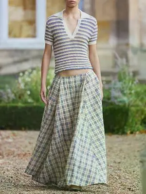Bernadette Kennedy Check-pattern Midi Skirt