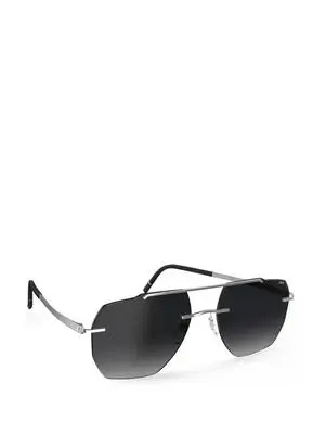 SILHOUETTE Geometric Frame Sunglasses