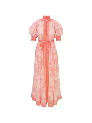 Zimmermann Indra Tie-dye Ramie Maxi Dress - Pink