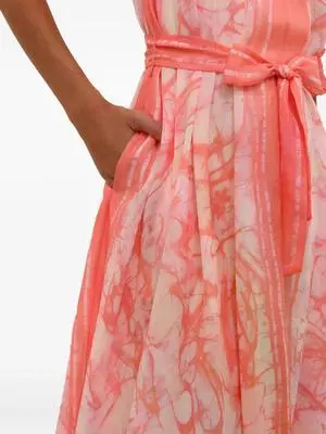 Zimmermann Indra Tie-dye Ramie Maxi Dress - Pink