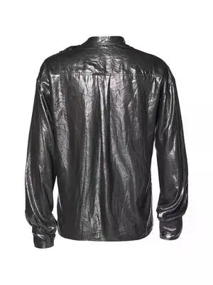 MARANT ETOILE Asymmetric Metallic High Neck Top